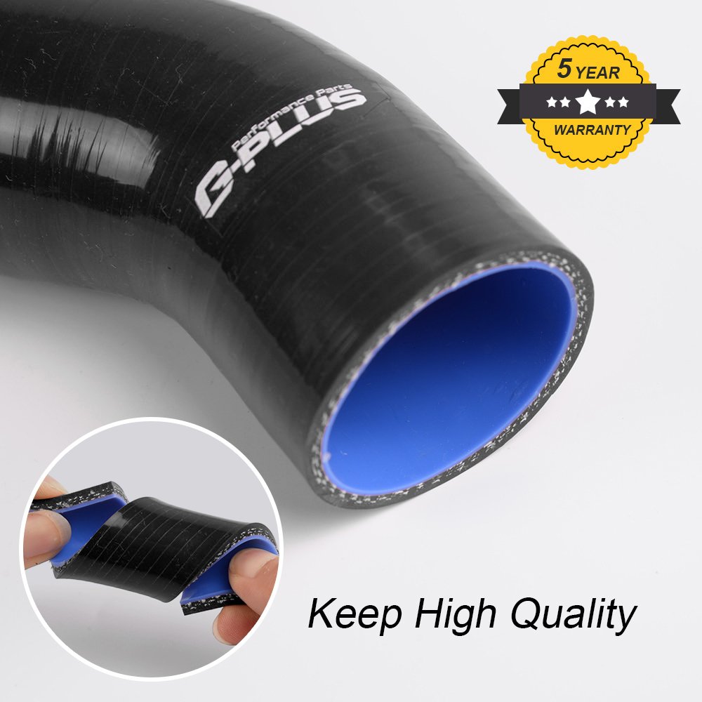 PIT66 Silicone Induction Intake Hose Kit,Compatible with Toyota Supra 86-92 MK3 MA70 7MGE/7MGTE Black with Clamps
