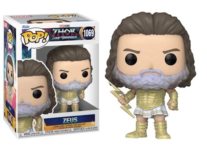 POP Thor: Love and Thunder - Zeus Funko Vinyl Figure (Bundled with Compatible Box Protector Case), Multicolor, 3.75 inches