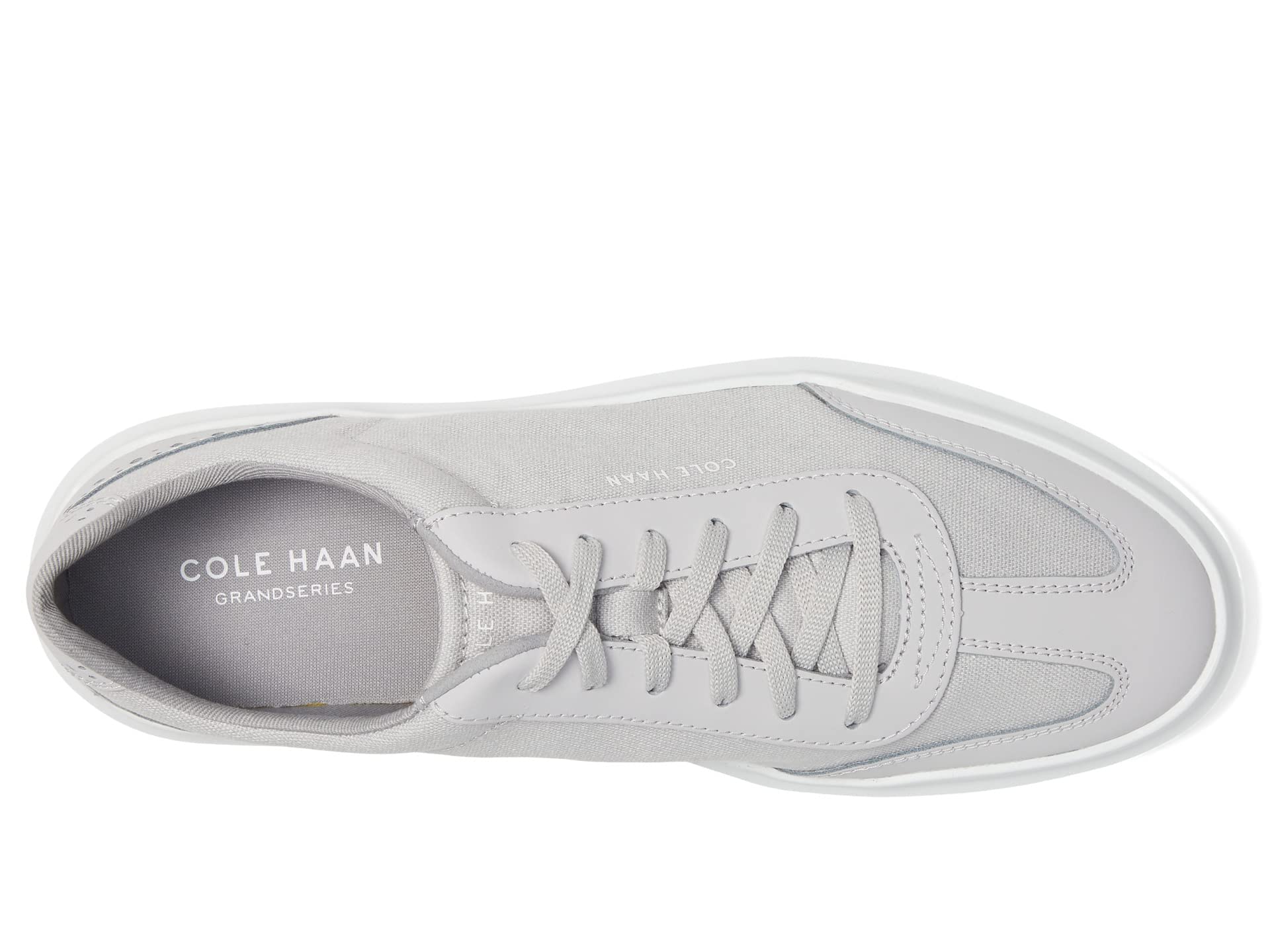 Cole Haan Men's Grandpro Rally Canvas T-Toe Sneakers, Microchip/Optic White, 12