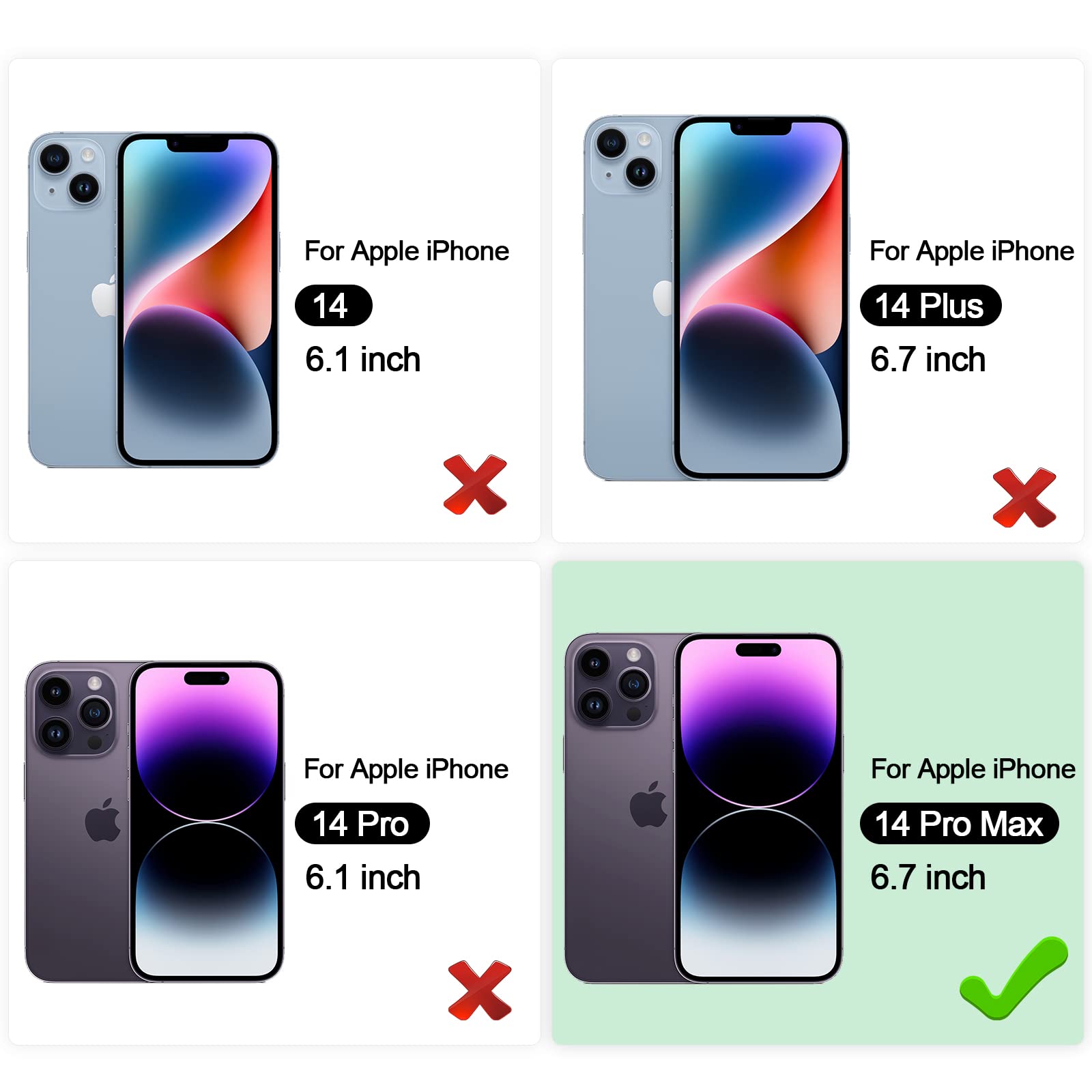 IDweel for iPhone 14 Pro Max Case,for iPhone 14 Pro Max with Screen Protector for Women, 3 in 1 Shockproof Slim Fit Hybrid Heavy Duty Hard PC Cover Soft Silicone Bumper Full Body Case,Rose Gold