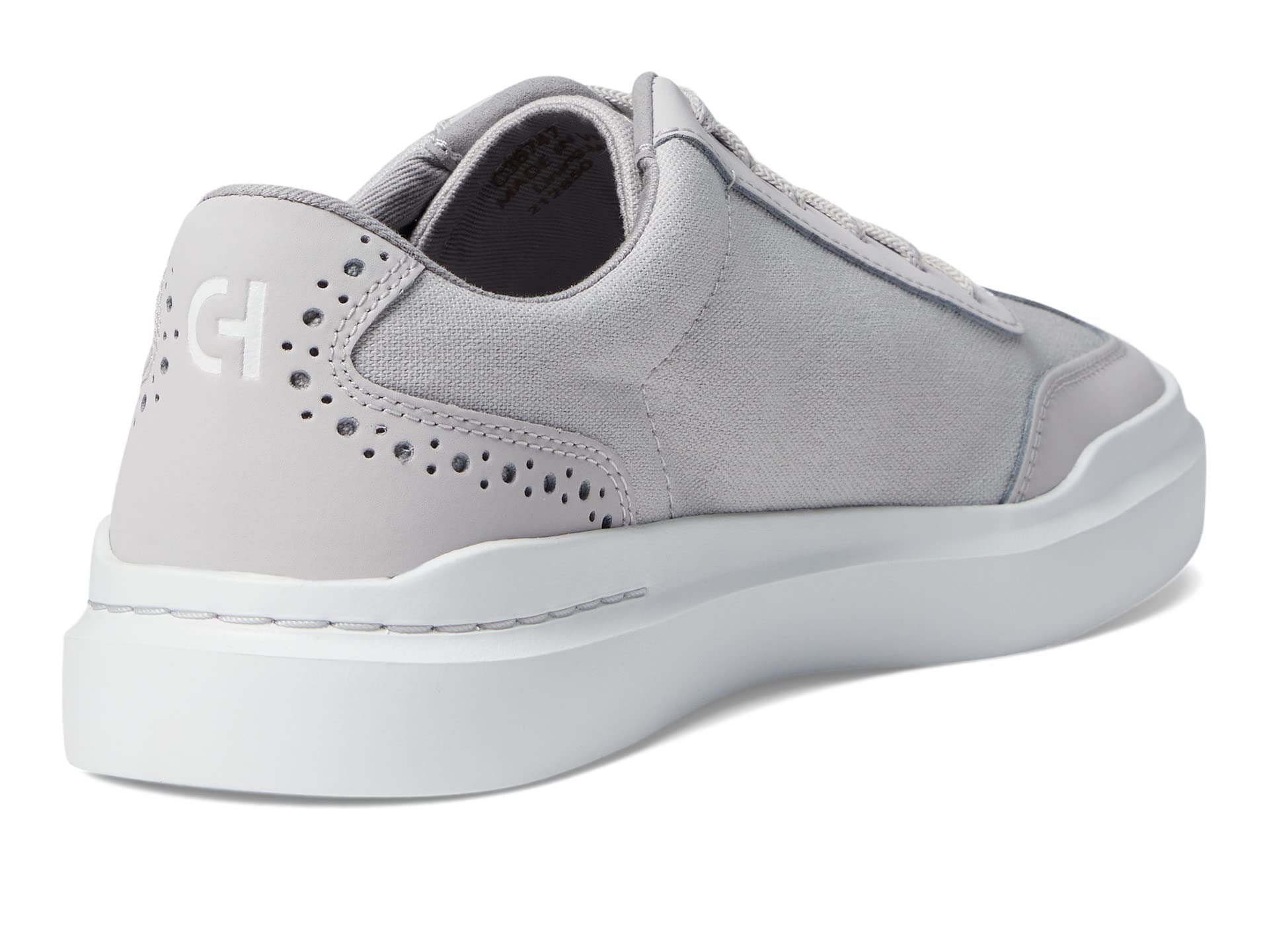 Cole Haan Men's Grandpro Rally Canvas T-Toe Sneakers, Microchip/Optic White, 12
