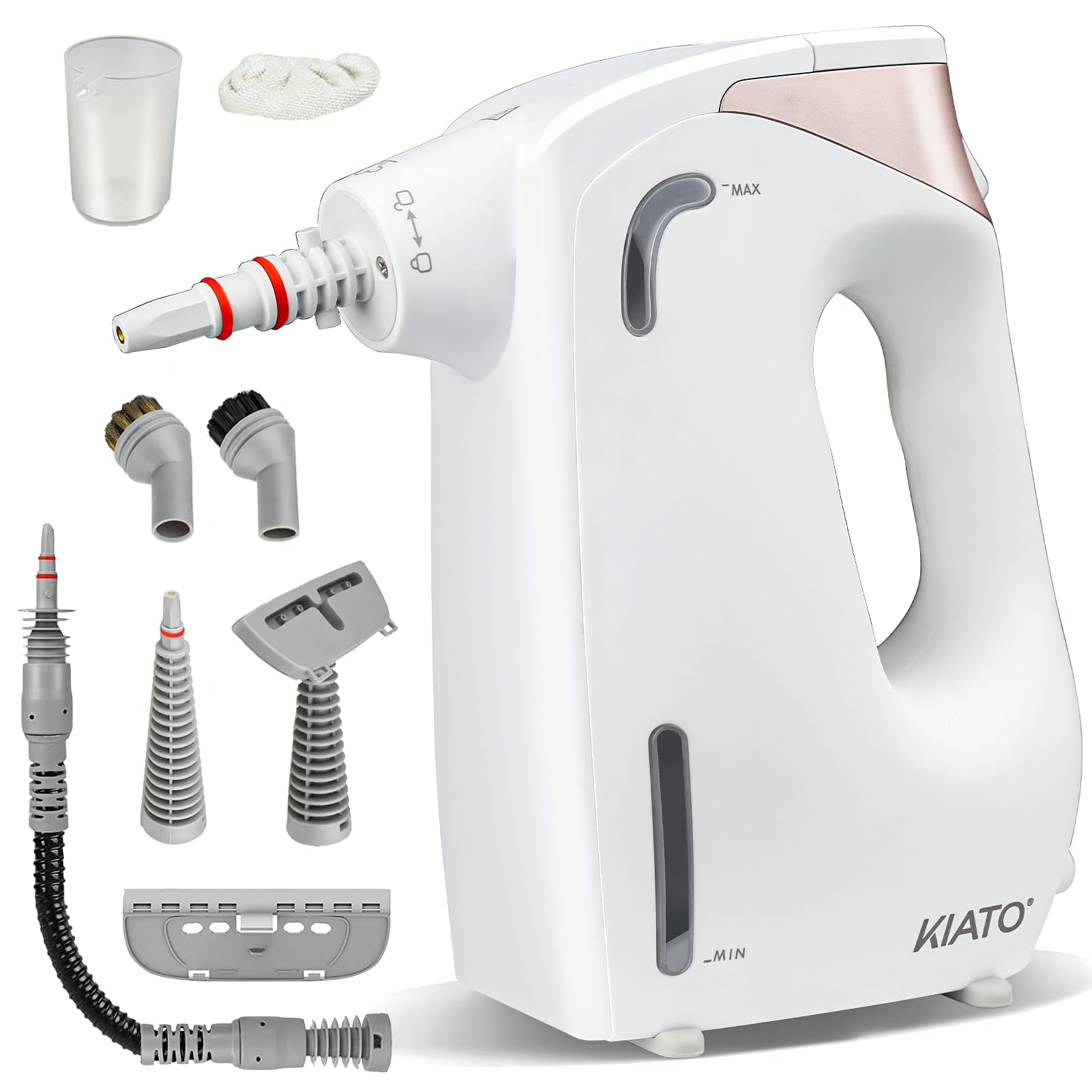 Handheld Steam Cleaner, Handheld Steamer for Cleaning, with Steam Lock Button for Hands-free Steaming, Continuous Steam with Unlimited Use Time, 120℃, for Home Furniture Upholstery Sofa Grout Tile