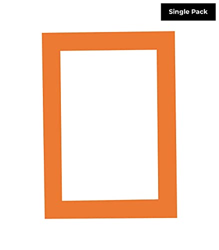 13x19 Mat Bevel Cut for 11x15 Photos - Acid Free Orange Precut Matboard - For Pictures, Photos, Framing - 4-ply Thickness