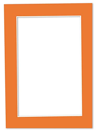 13x19 Mat Bevel Cut for 11x15 Photos - Acid Free Orange Precut Matboard - For Pictures, Photos, Framing - 4-ply Thickness
