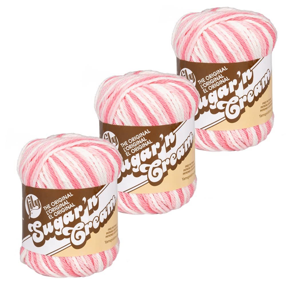 3 Pack 100% Cotton Yarn - Size 4 Medium Weight - Perfect for Crafting, Clothing, Accessories and More!