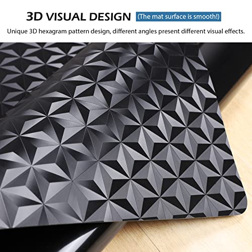 SALLOUS Chair Mat for Hard Floor, 63" x 51" Vinyl Gaming Chair Mat for Hard Surface, Multi-Purpose Hard Floor Protector Desk Chair Mat for Home Office, Not for Carpet (Black)