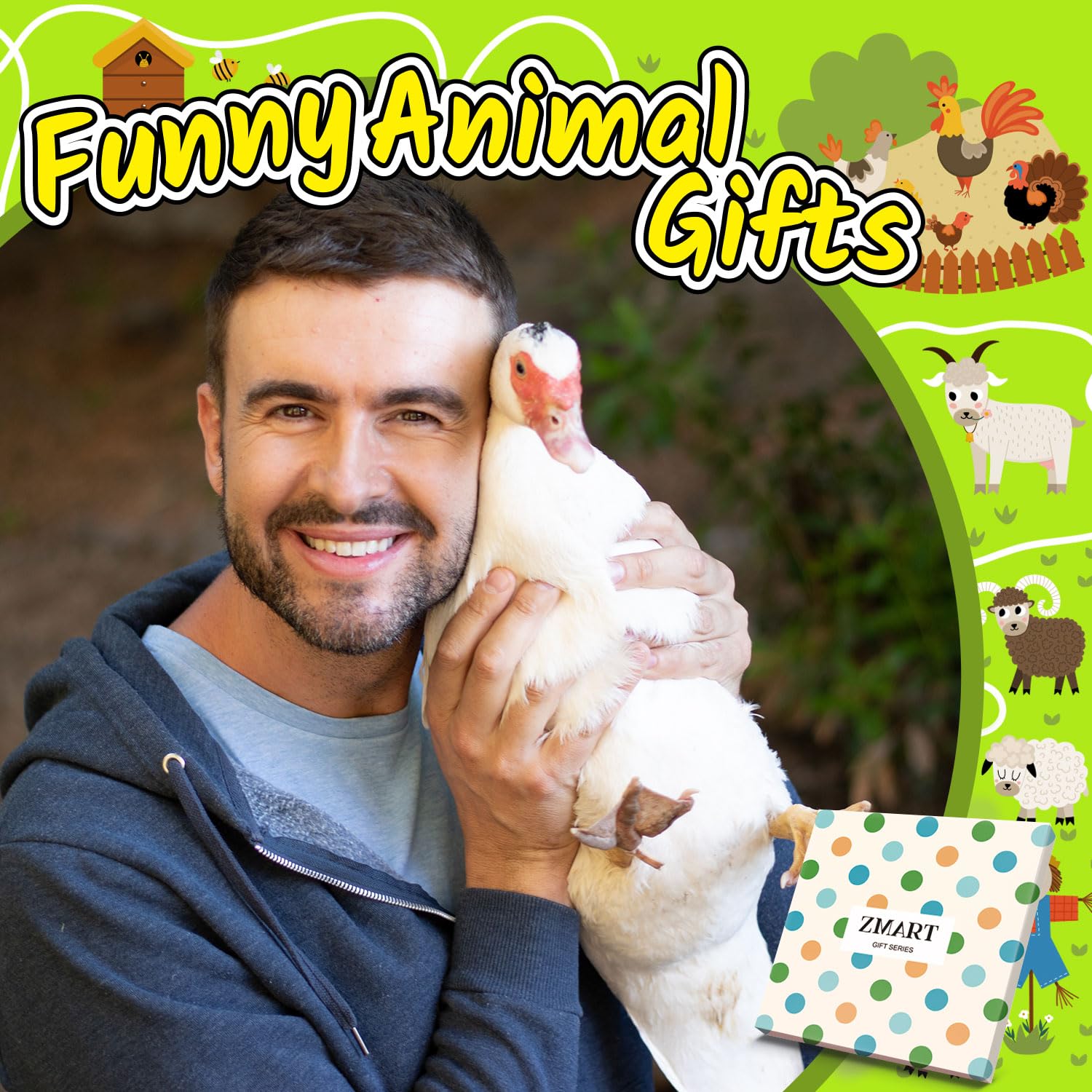 Zmart Funny Chicken Socks for Women Men - Crazy Chicken Lady Gifts, Rooster Gifts for Lovers