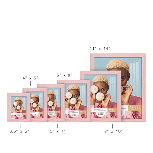 Renditions Gallery 11x14 inch Picture Frame Sunset Pink Wood Grain Frame, High-end Modern Style, Made of Solid Wood and High Definition Glass for Wall and Tabletop Photo Display