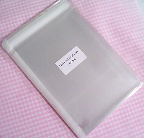ericotry 100 Pcs 4 3/4in. X 6 1/2in. Clear Resealable Cello/Cellophane Bags Good for Bakery Candy Chocolate Candle Cookie Poly Bags Jelly Packaging Bags