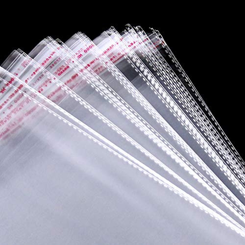 ericotry 100 Pcs 4 3/4in. X 6 1/2in. Clear Resealable Cello/Cellophane Bags Good for Bakery Candy Chocolate Candle Cookie Poly Bags Jelly Packaging Bags