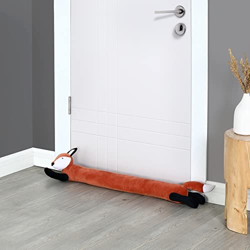 Decorative 36 Inch Door/Window Draft Guard - Energy Saving, Beautiful Decor, Available in Many Different Animal Styles, Great Gift (Roger The Fox)