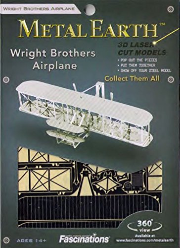 Metal Earth Wright Brothers Airplane 3D Metal Model Kit Fascinations