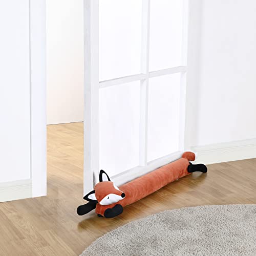 Decorative 36 Inch Door/Window Draft Guard - Energy Saving, Beautiful Decor, Available in Many Different Animal Styles, Great Gift (Roger The Fox)