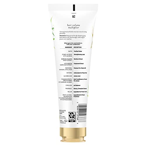 Pantene Sulfate Free Shampoo and Conditioner Set, Volumizing Shampoo and Conditioner for Fine or Flat hair with Bamboo, Safe for Color Treated Hair, Nutrient Blends, 9.6 oz and 8.0 oz