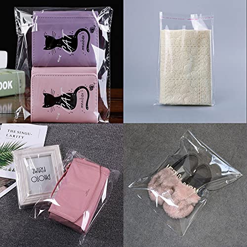 Clear Poly Bags 18x24 100ct Self Seal Cello Bags Self-Adhesive 1mil for Apparel Clothing Gifts 11 Sizes to Choose from