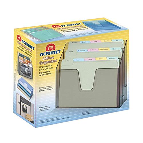 Acrimet Horizontal Triple File Folder Holder Organizer (Clear Green Color)