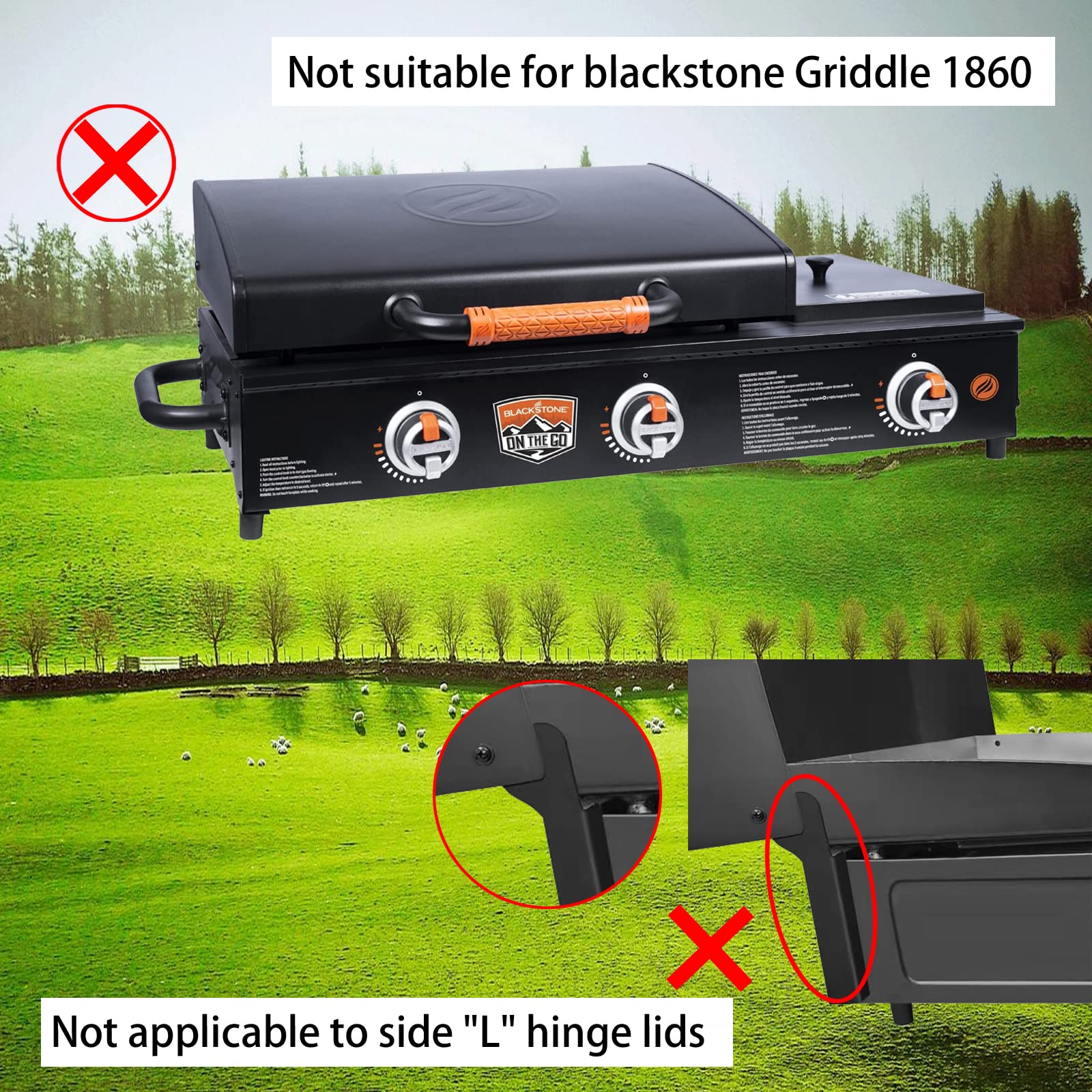 ClimbFun Griddle Side Shelf for Blackstone 17/22/ 28 Inch Griddle, Blackstone Griddle Accessories, Griddle Caddy, Grill Side Shelf