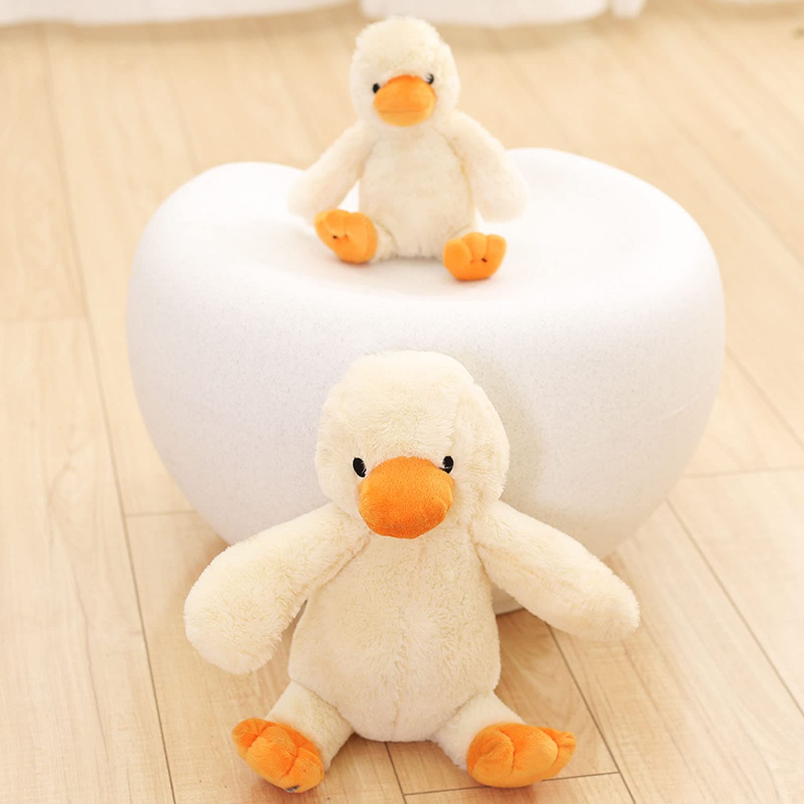 Zerodis Dog Plush Duckling Sounding Toy, Squeak Plush Duck Dog Toy Doggies Teething Puppy Chew Toy for Small Medium Dogs(L)
