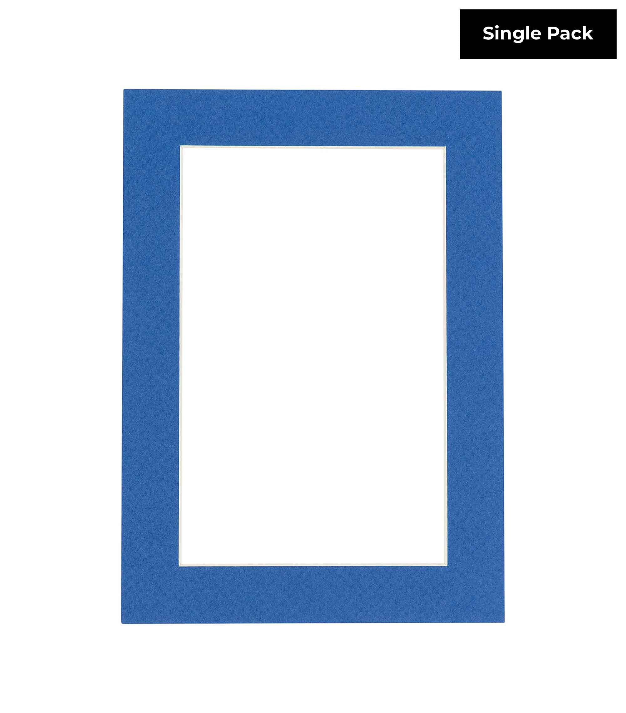 10x14 Mat Bevel Cut for 8x10 Photos - Acid Free Royal Blue Precut Matboard - For Pictures, Photos, Framing - 4-ply Thickness