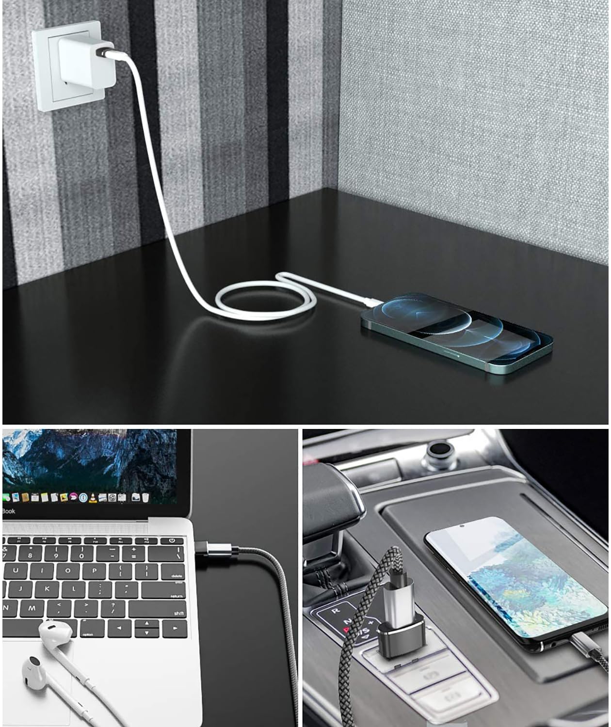 USB-C Female to USB 3.0 Male Adapter (2Pack) Compatible with Your Microsoft Surface Duo 2 Multi use converting add Functions Such as Keyboard,Thumb Drives,mice,etc.(Black)