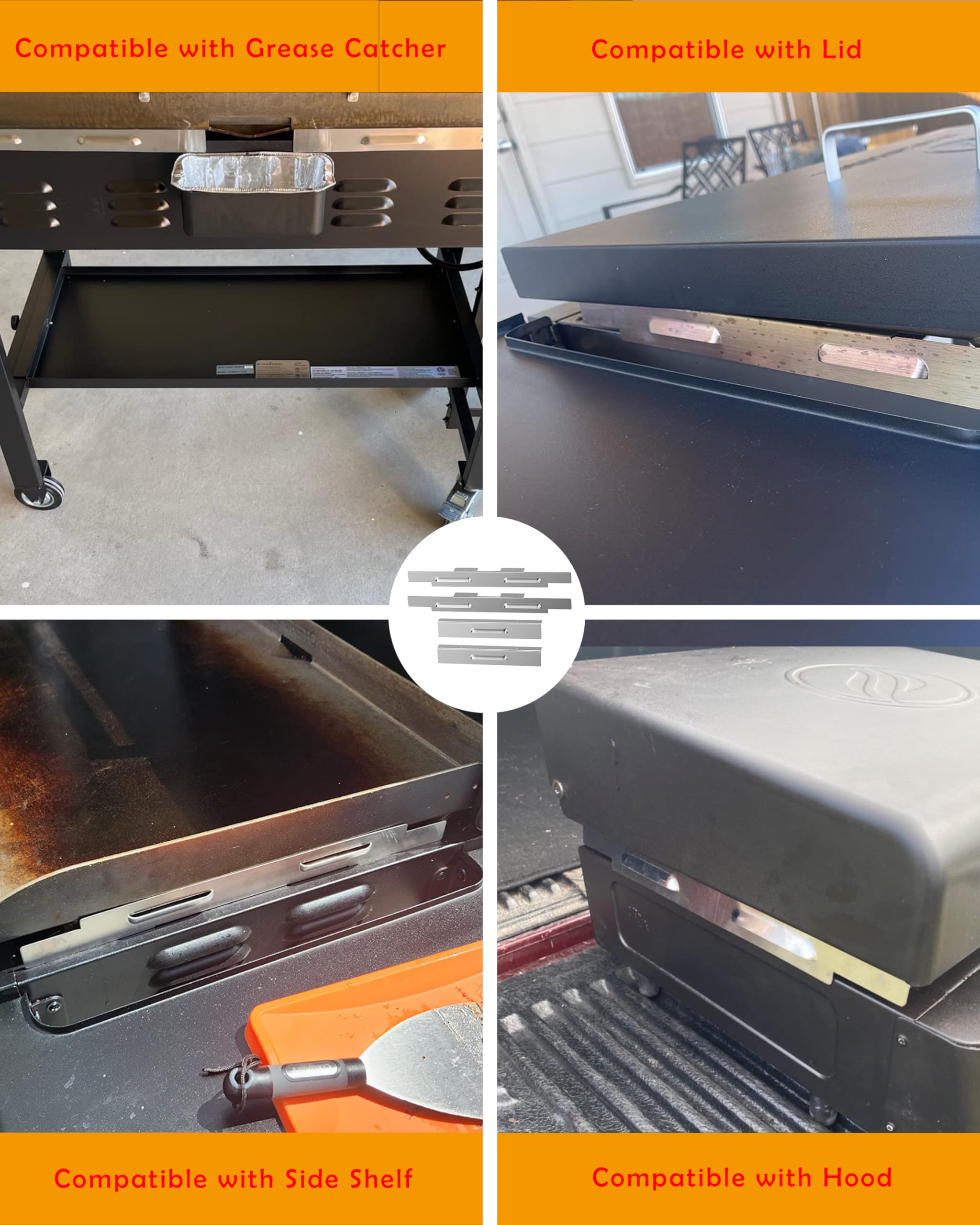 Upgraded Wind Guards for 22 inch Blackstone Griddle, Blackstone Griddle Accessories, Magnetic 430 Stainless Steel Wind Screens, Hold Heat, Protect Flame, Save Gas