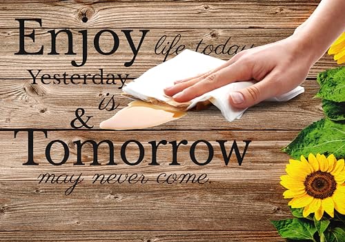 Yellow Sunflower Kitchen Rugs Farmhouse Kitchen Mats for Floor 2 Piece Anti Fatigue Kitchen Mat Set Thick Memory Foam Cushioned Kitchen Rug Set for Sink Laundry Room, 17.3x28+17.3x47 inch