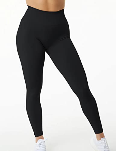 A AGROSTE Workout Leggings for Women Seamless Scrunch Butt Lifting Leggings Booty High Waisted Yoga Pants Comfort Tights