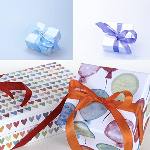 Orange Satin Ribbon Holloween for Gift Wrapping 3/8 inch,25 Yards Continuous Ribbons Roll,Christmas Gift Ribbon Thick Solid Fabric Ribbon for Crafts,Wedding Car,Hair Bow Making,Wreath,Bouquet,Balloons