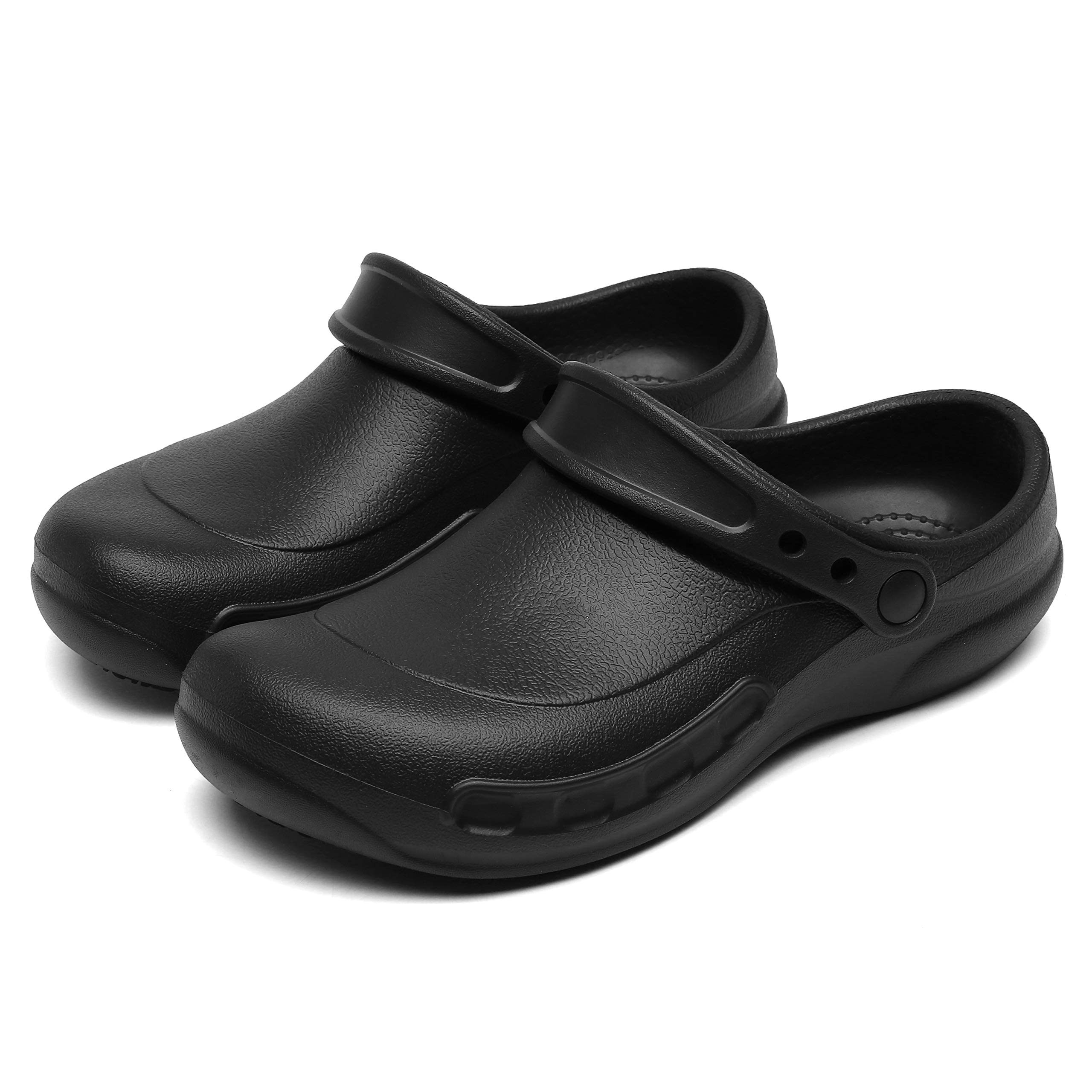 Unisex Chef Shoes Zapatos de cocina para Hombre Slip Resistant Non Slip Work Shoes Nursing Closed Toe Clogs Waterproof Men Kitchen Black/Size12