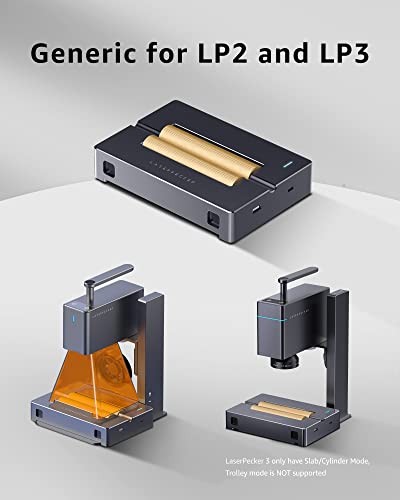 LaserPecker Rotary Module, Laser Engraver Accessories Third Axis Roller + Bluetooth Dongle + Batch Engraving Button + Roller Box, Expand Multiple Engraving Modes for LP2/LP3 Versatile Electric Roller