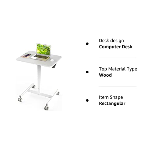 SMUG Standing small-106-WHITE Laptop Desk, 19''x26'', White