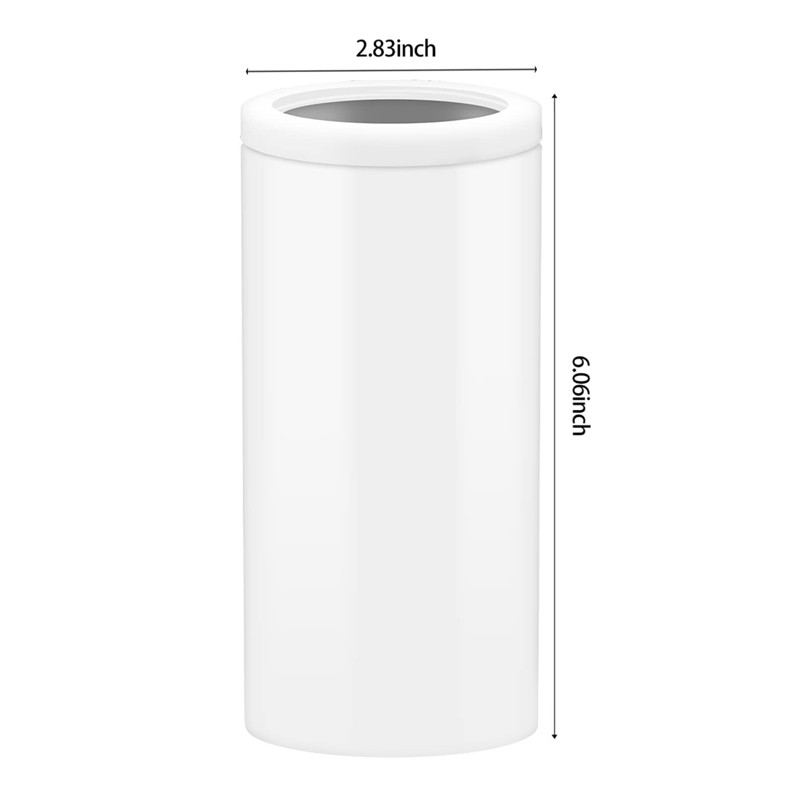 Ninth DIY Transfer Sublimation Blanks Can - 11 oz Stainless Steel Beer Can Insulated Cooler Beer Holder Sublimation Skinny Blanks Can with Splashproof Lid, Non-slip silicone Base