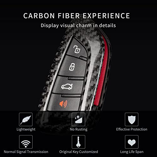 T-carbon Real Carbon Fiber Key Fob Cover Compatible with Toyota, Key Fob Case Protector Compatible with Toyota Supra A90 Remote Key Case, Black