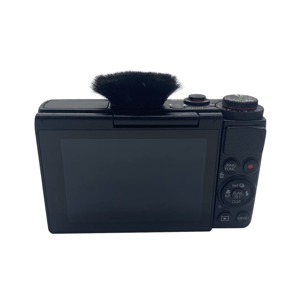 Camera Mic Wind Muff For Canon G7X Mark II Dead Cat Windscreen Microphone Cover For Series Of AS300 G7X2 (Black)