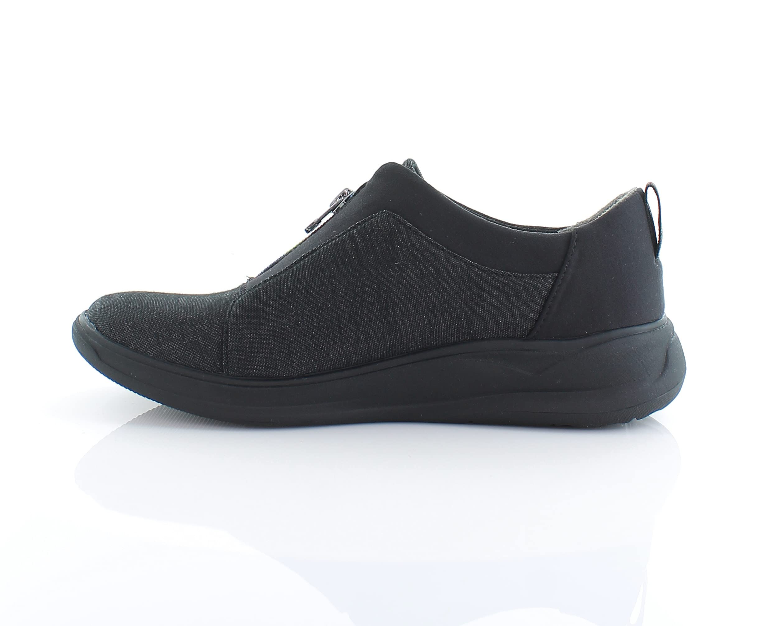 BZees Women's Take It Easy Sneaker, Black Shimmer, 7