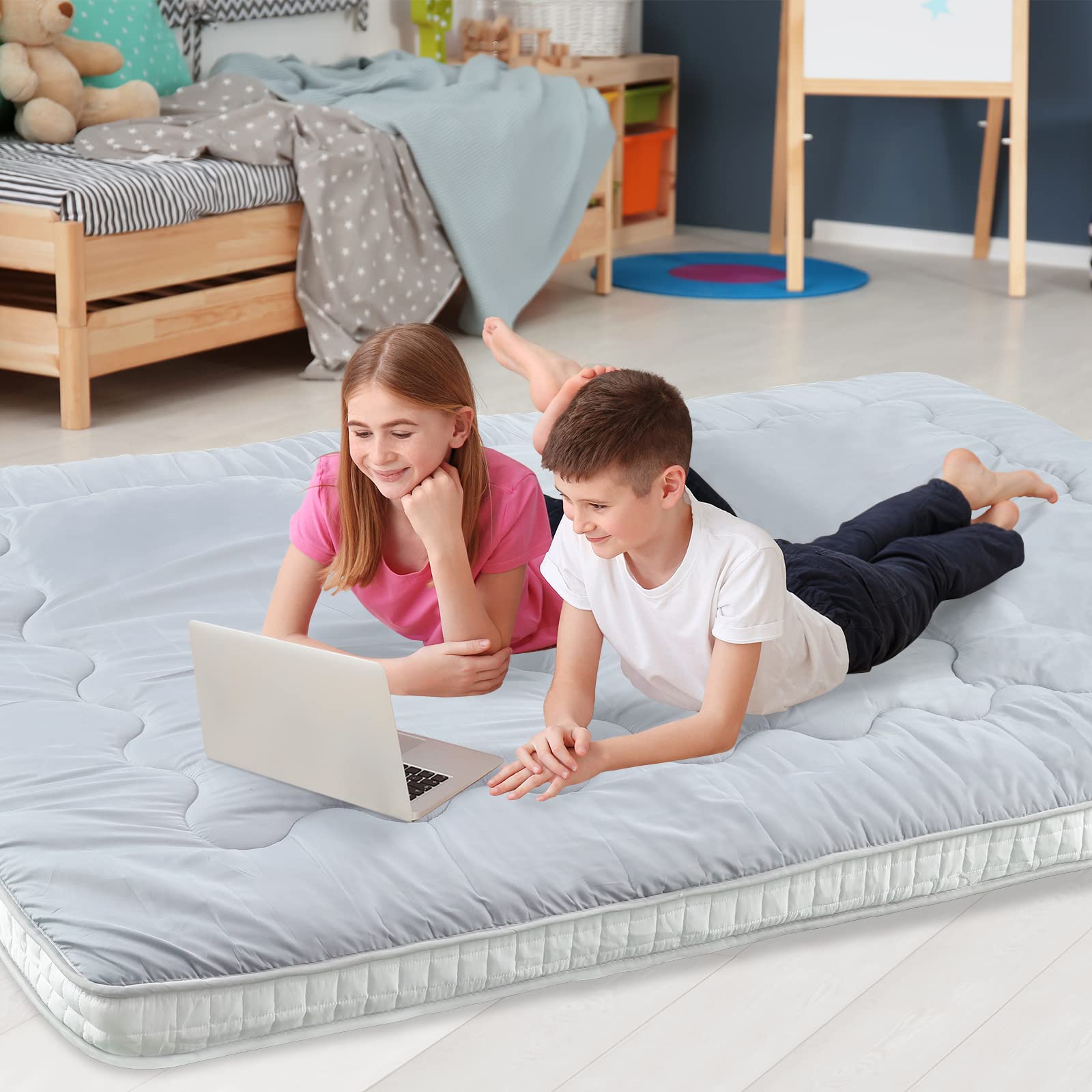NeuType Futon Mattress Extra Thick Sleep Mat for Adults, Kids - Suitable for Camping, Road Trip, Guest Room, Japanese Futon Mattress, Queen Size