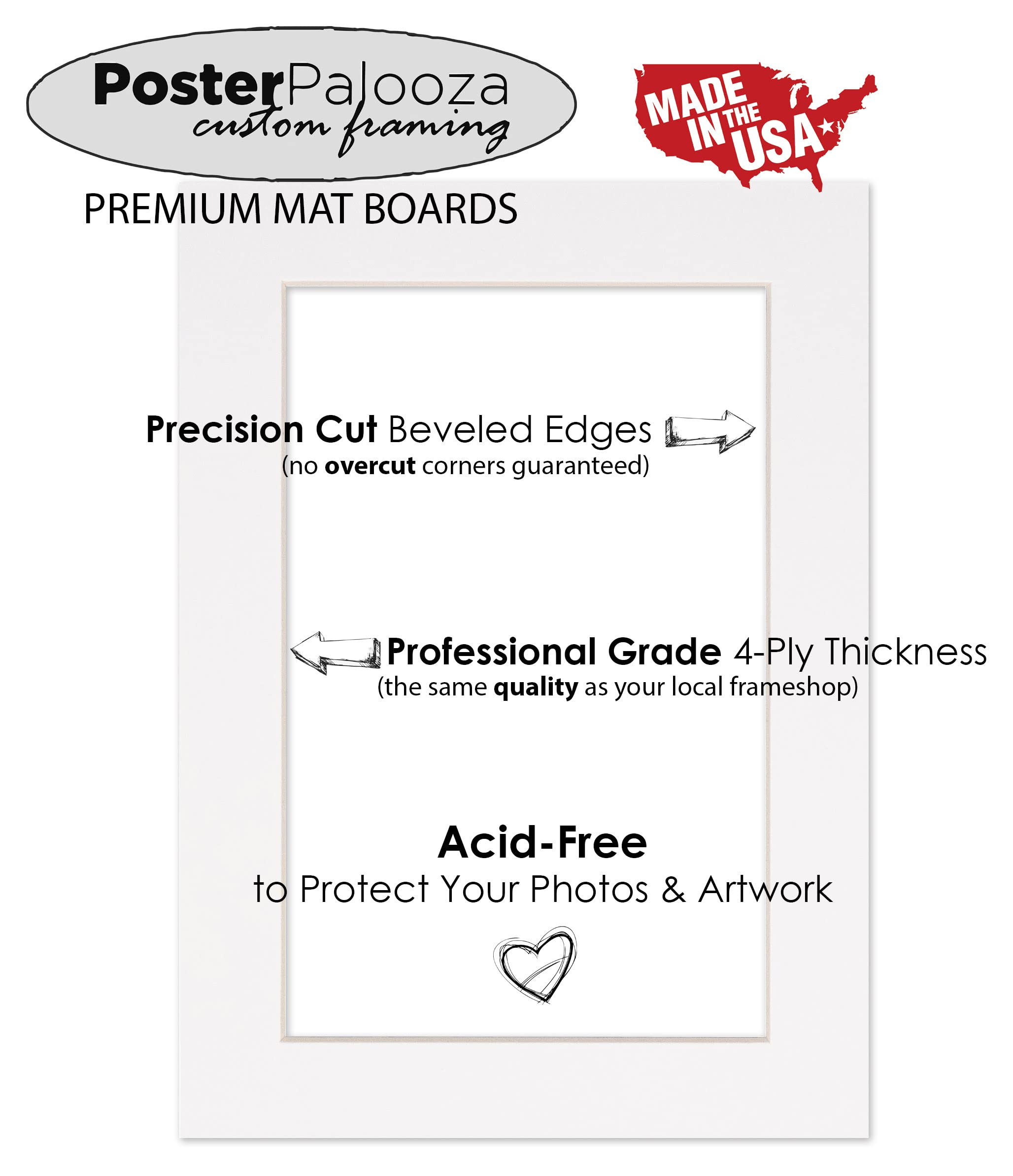 6x8 Mat Bevel Cut for 4x5 Photos - Acid Free Aqua Blue Precut Matboard - For Pictures, Photos, Framing - 4-ply Thickness