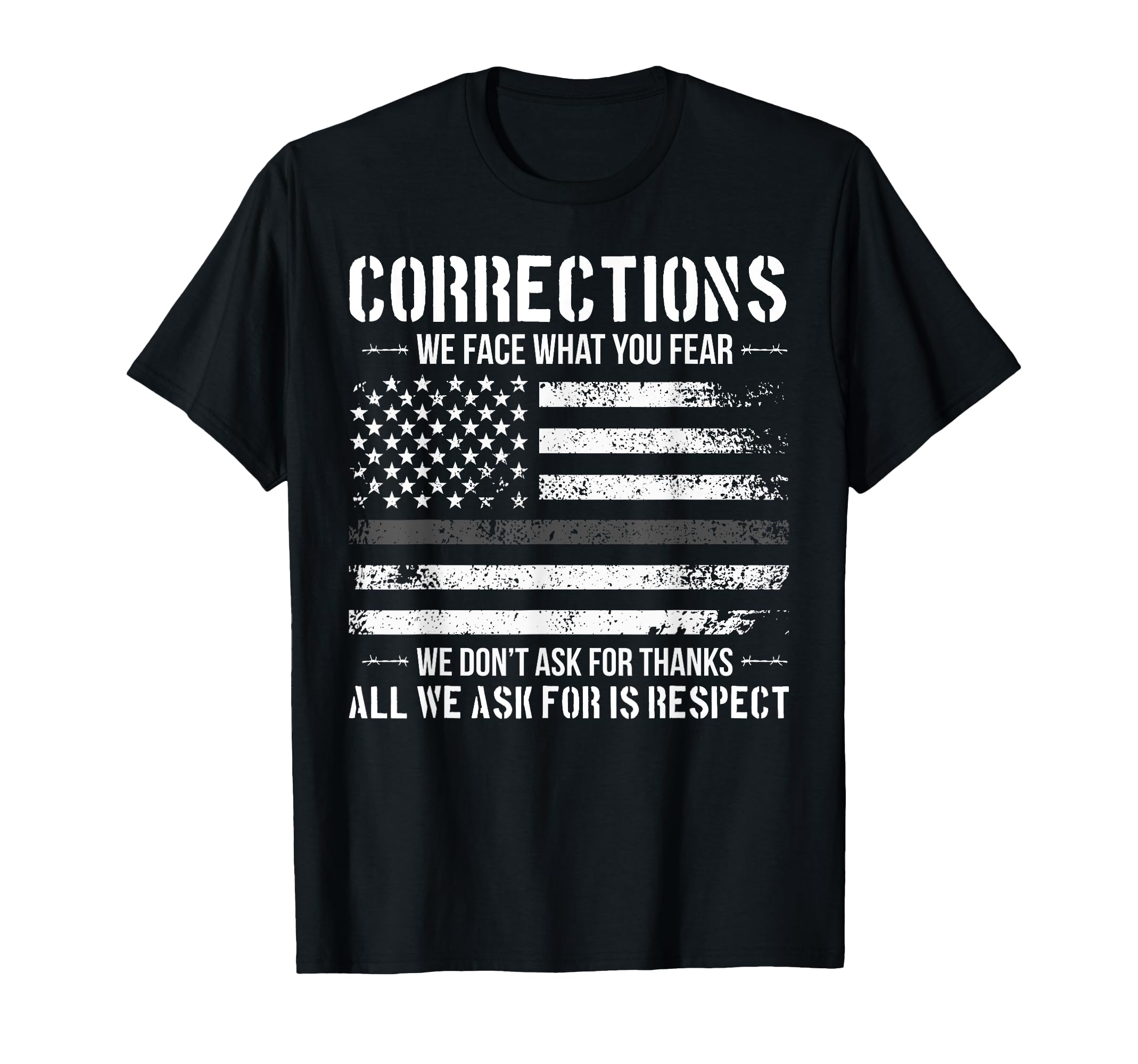 Respect Correctional Officer Proud Corrections Officer T-Shirt
