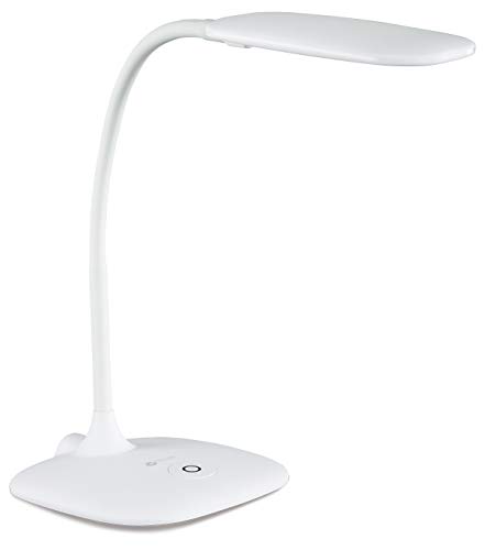 OttLite LED Soft Touch Desk Lamp - 3 Brightness Settings with Energy Efficient Natural Daylight LEDs - Adjustable Flexible Neck & Touch Controls for Tabletops, Home Office, Computer Desk, & Dorms