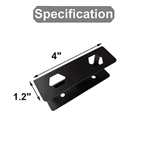 PIAOLGYI Black Under Desk Laptop Holder Mount with Screw,Under Desk Laptop Mount Bracket,Add On Under Table Laptop/Keyboard Storage(3 Pcs)
