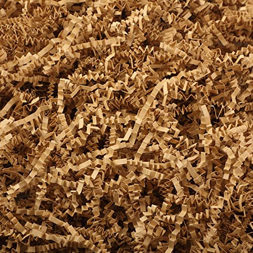 Crinkle Cut Paper Shred Filler 5 LB Kraft Shredded Paper Crinkle Paper Basket Filler Gift Box Stuffing for Gift Wrapping and Basket Filling, Brown