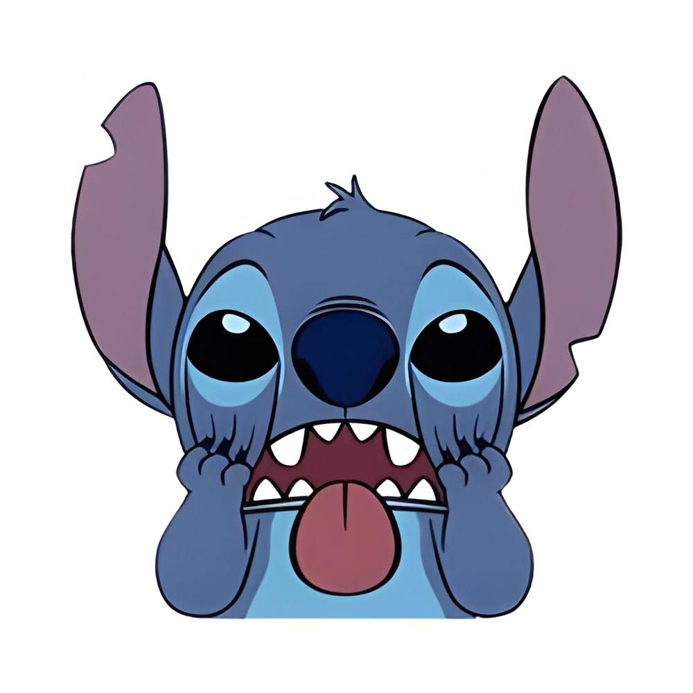 Koumyou-Stitch, Grimace Face,Vinyl Decal,Sticker for Cars,Windows,Laptops and More
