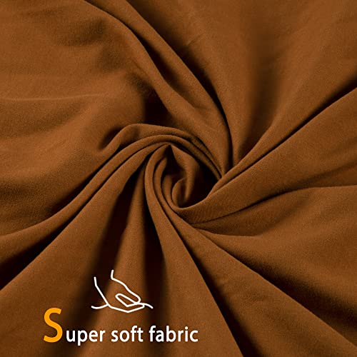TOCOMOA Duvet Cover Queen Burnt Orange, 100% Microfiber Rust Comforter Cover Set, Ultra Soft 3 Pieces Bedding Set with 1 Duvet Cover and 2 Pillowcases