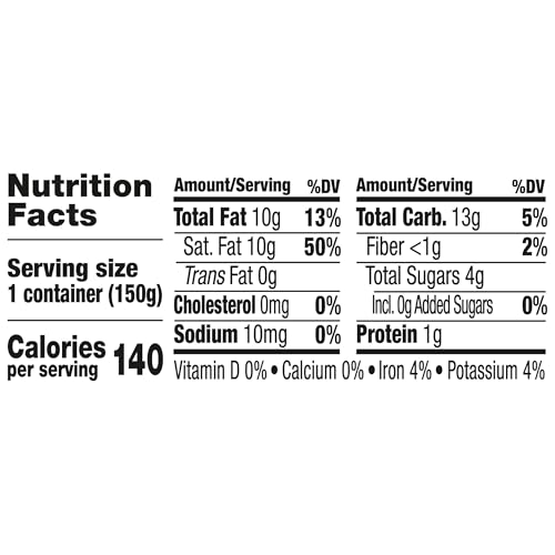 So Delicious Dairy Free Coconut Milk Yogurt Alternative, 0g Added Sugar Vanilla, Vegan, Gluten Free, Non-GMO, Creamy Plant Based Vanilla Yogurt Alternative, 5.3 Oz Container