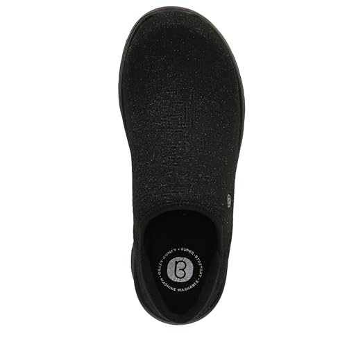 BZees Womens Take It Easy Sneaker Black Shimmer 8.5 M