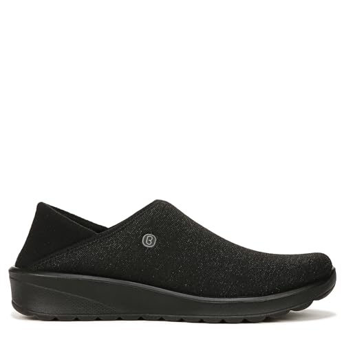 BZees Womens Take It Easy Sneaker Black Shimmer 8.5 M