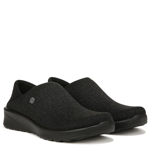 BZees Womens Take It Easy Sneaker Black Shimmer 8.5 M