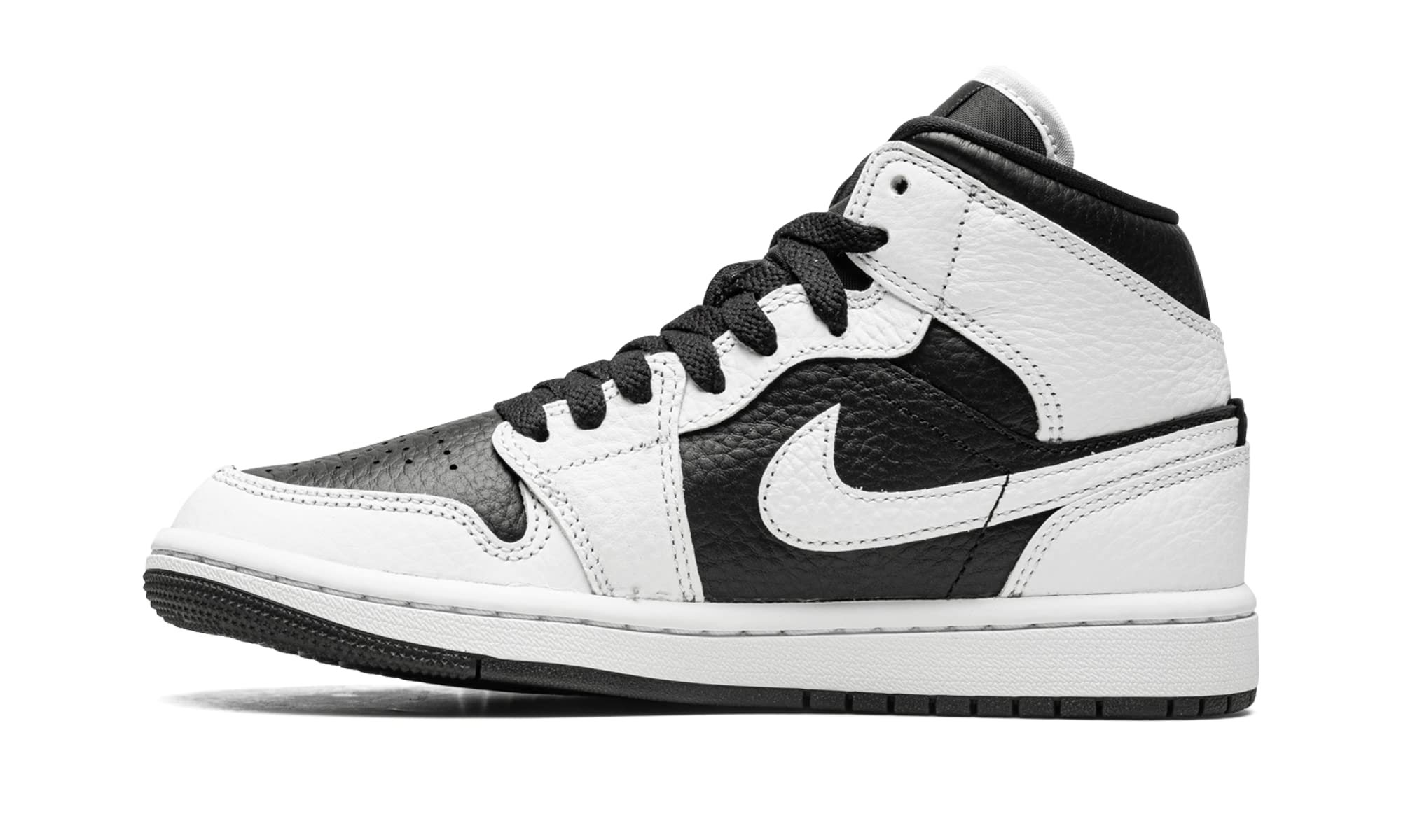 Nike Women's WMNS Air Jordan 1 Mid Trainers, Black, Electric Green, White, 6.5 Women