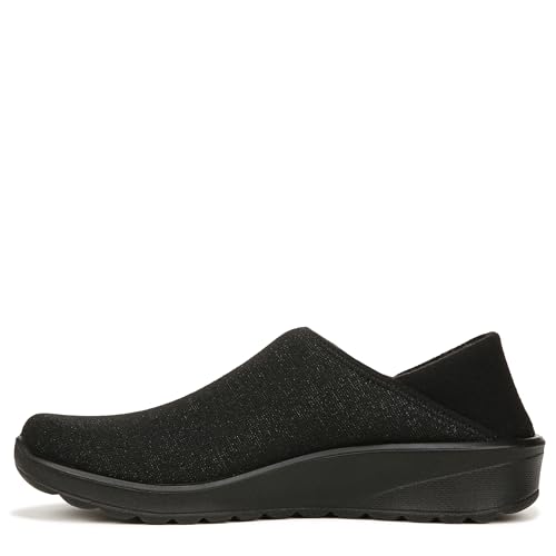BZees Womens Take It Easy Sneaker Black Shimmer 8.5 M