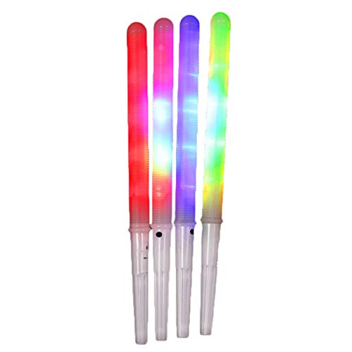 LED Candy Floss Sticks, 4PCS Glowing Cotton Candy Cones, Reusable Colorful Cotton Candy Sticks for All Type Cotton Candy Machine